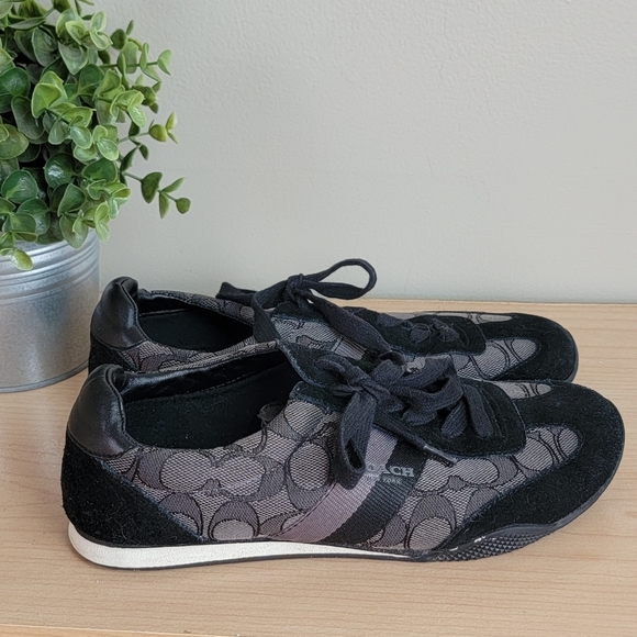 Coach | Shoes | Coach Kelson Outline Logo Signature Monogram Black ...